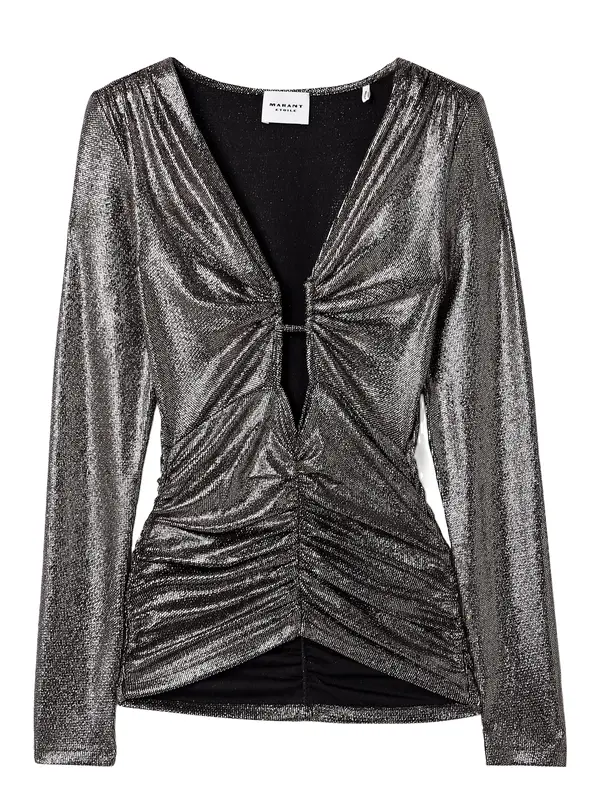 MARANT ETOILE Buffy Top - Metallic