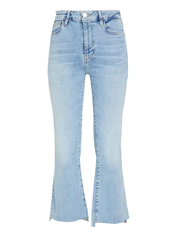 FRAME Le Crop Mini Boot High-rise Jeans - Light Denim