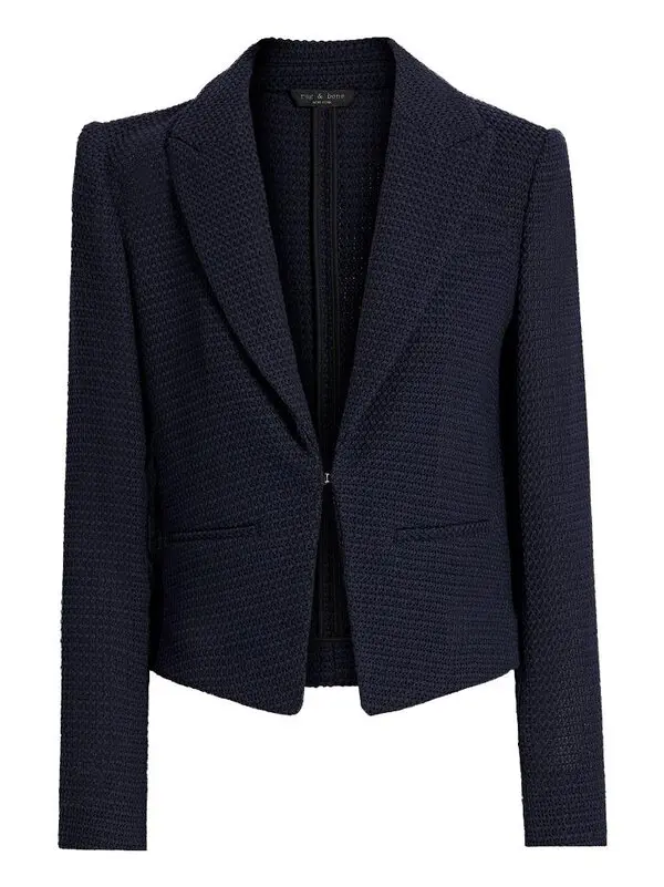 Rag & Bone Elle Tweed Blazer - Navy