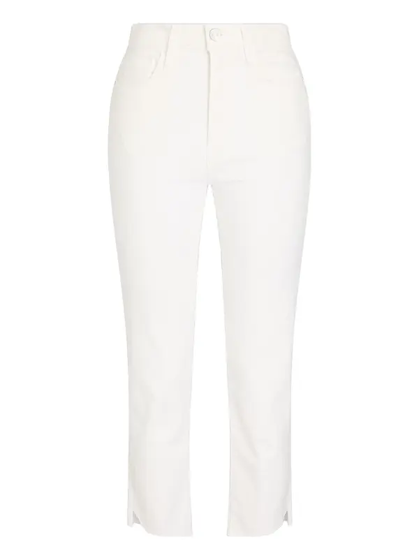 FRAME Le High Cropped Straight-leg Jeans - White