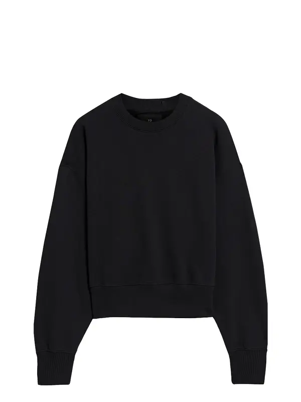 Y3 French Cotton-blend Terry Sweatshirt - Black