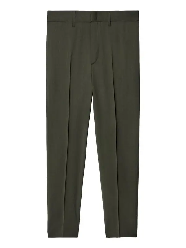 Cos Wool Straight-leg Trousers - Green