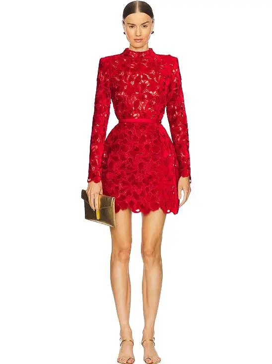 NADINE MERABI Lydia Mini Dress - Red