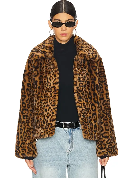 Apparis Elis Short Coat - Leopard