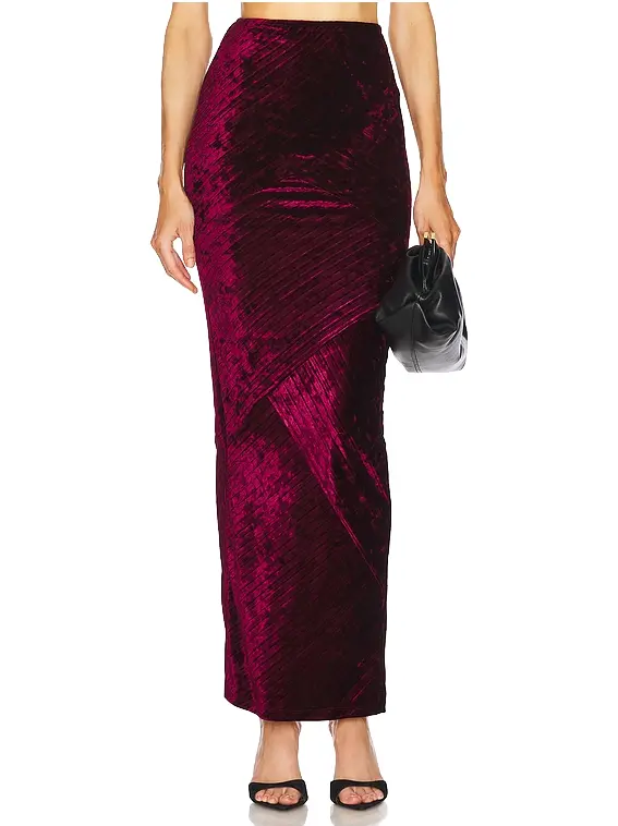 MICHAEL COSTELLO Spencer Skirt - Oxblood Red