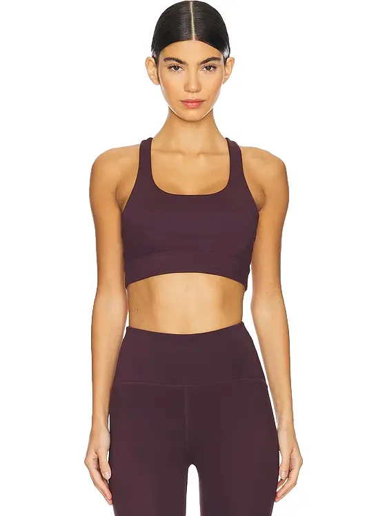 Beyond Yoga Powerbeyond Upsurge Bra In Purple - Rich Plum