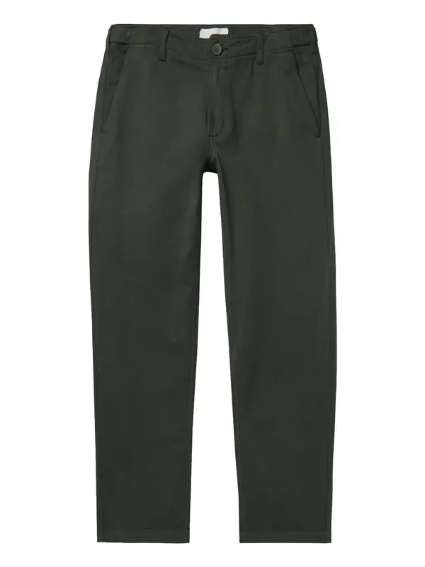 Mr P. Samuel Straight-leg Cotton-blend Twill Trousers - Green