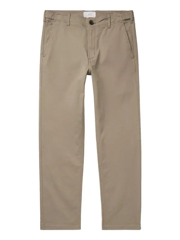 Mr P. Samuel Straight-leg Cotton-blend Twill Trousers - Brown