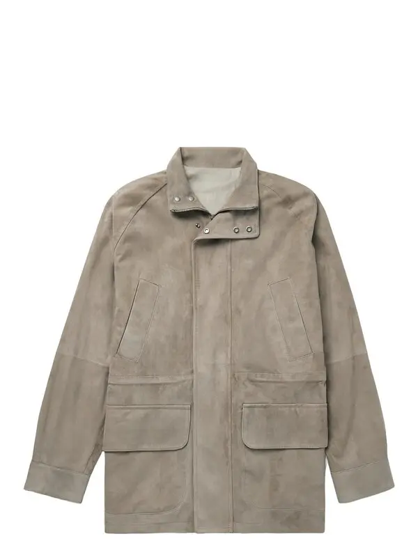 STOFFA Traveller Suede Jacket - Neutrals