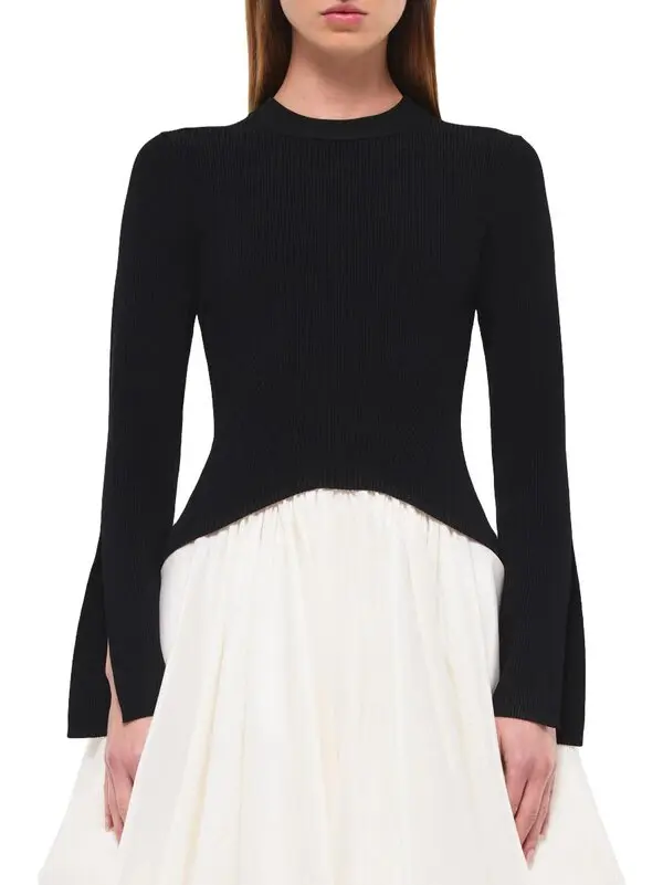 Simkhai Kenlie Colorblocked Fit & Flare Midi-dress - Black Multi