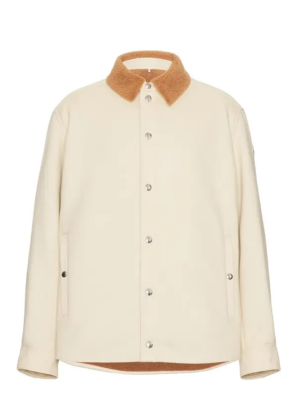 Moncler Shirt In Cream - Ivory