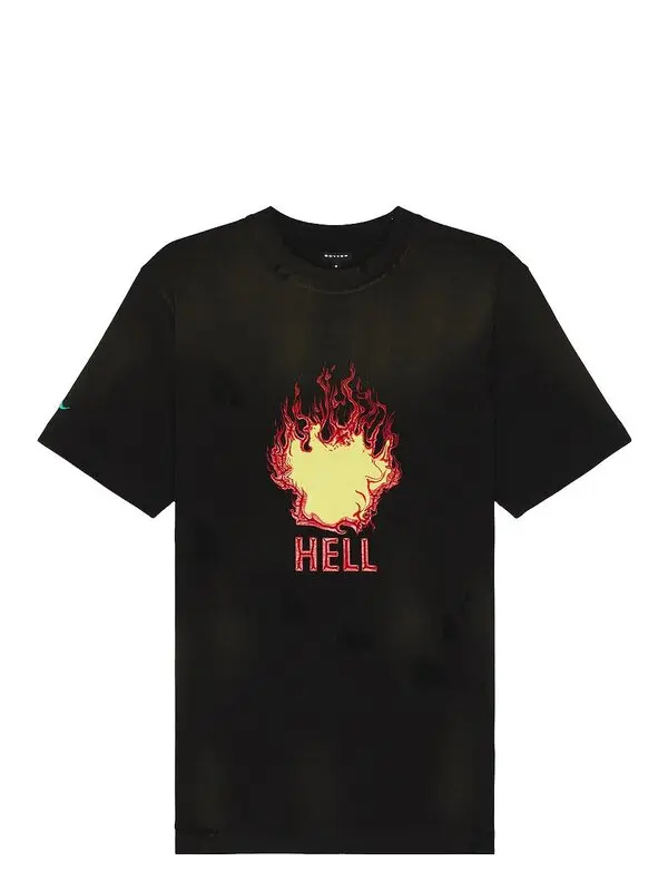 BOTTER Hell T-shirt In Black - Black Orange Sunfading