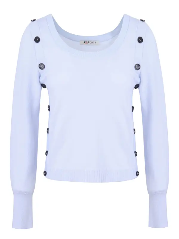 Ports 1961 Contrast-button Jumper - Blue