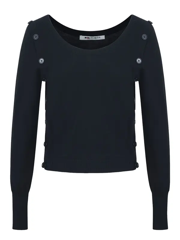 Ports 1961 Button-detail Jumper - Black
