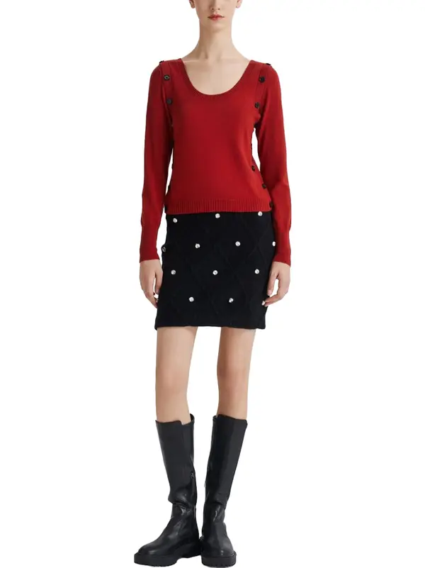 Ports 1961 Button-detail Jumper - Red