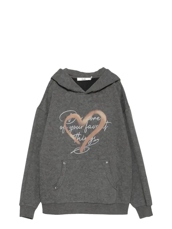 B+AB Graphic-print Hoodie - Grey