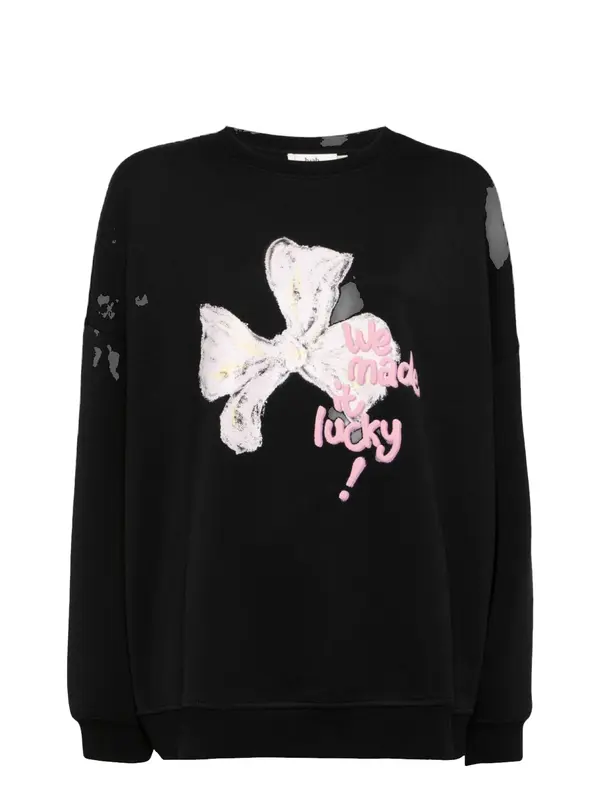 B+AB Graphic-print Sweatshirt - Black