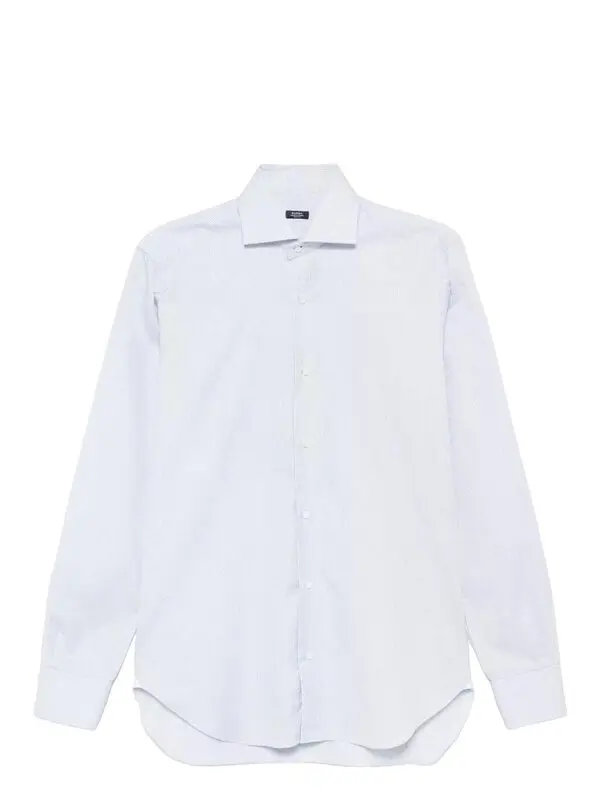 BARBA NAPOLI Checked Shirt - White