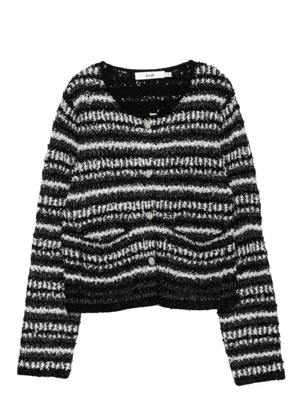 B+AB Round-neck Cardigan - Black
