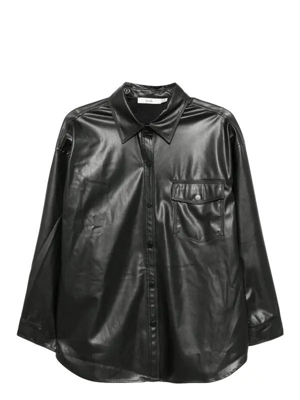 B+AB Faux Leather Shirt - Black