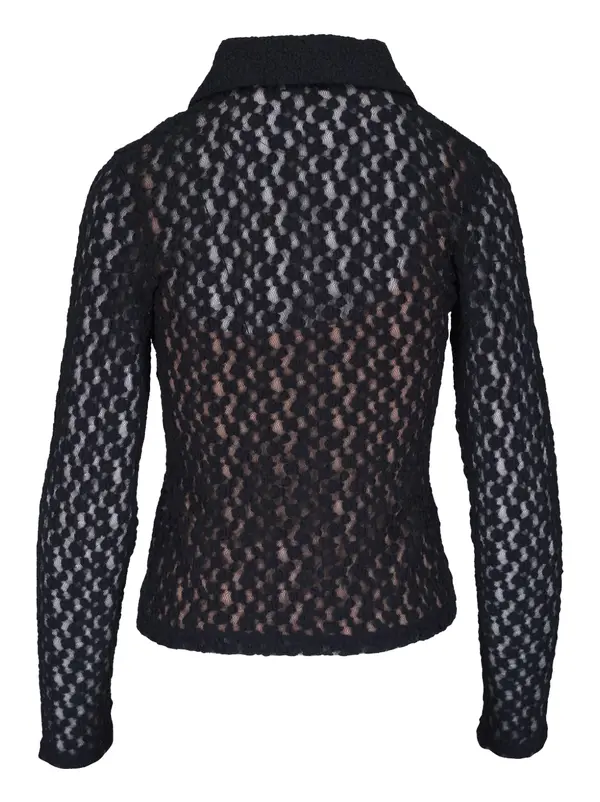 Vince Floral Lace Shirt - Black
