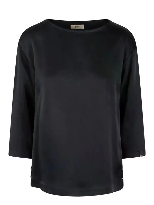 Herno Satin-weave Top - Black