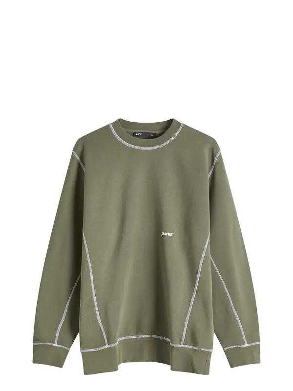 PAREL STUDIOS Contrast Crewneck Sweatshirt - Army Green