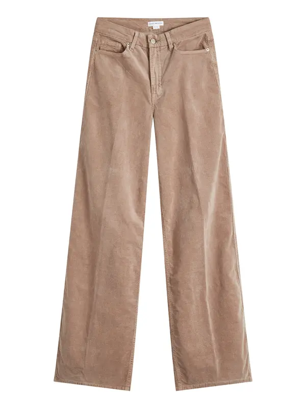 Good American Corduroy Skate Trousers - Flax001