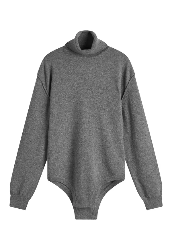 MAISON MARGIELA Wool-blend Turtleneck Sweatshirt - Grey