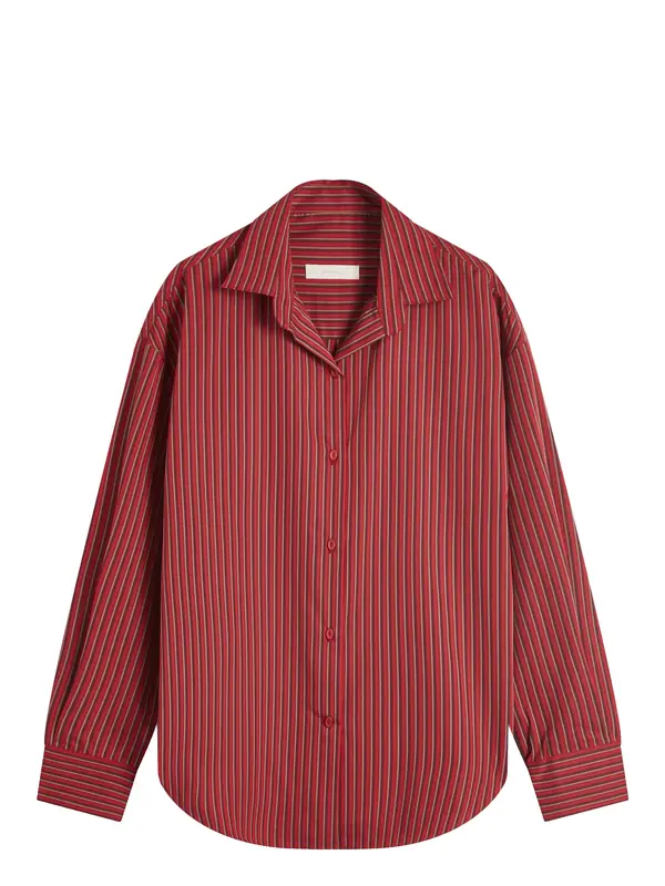 Faithfull The Brand Freja Shirt - Wine Stripe