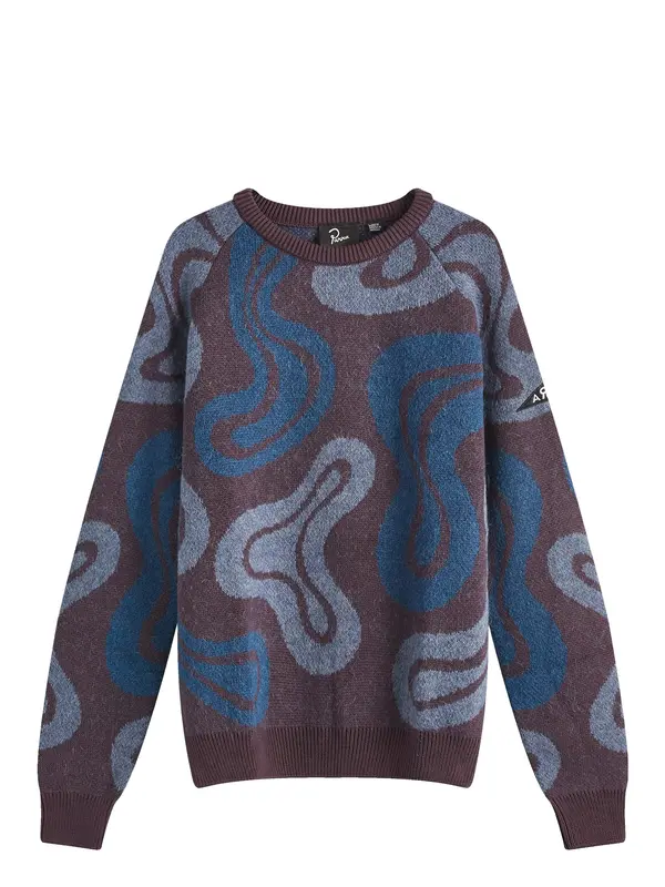 PARRA Knitted Pullover - Dark Mahogany