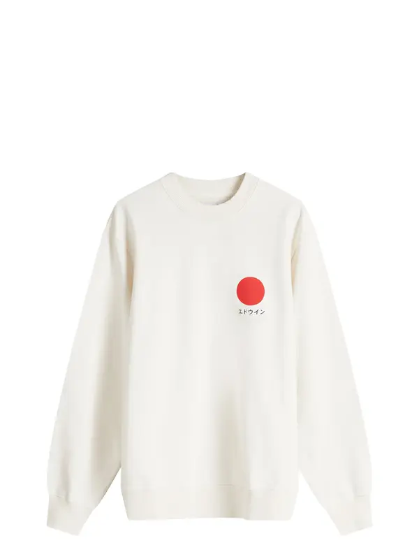 Edwin Japanese Sun Crew Sweatshirt - Whisper White