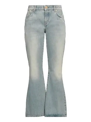 Balmain Cotton Flared Jeans - Blue