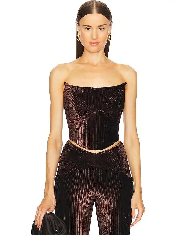 MICHAEL COSTELLO X Revolve Ryliana Top - Chocolate