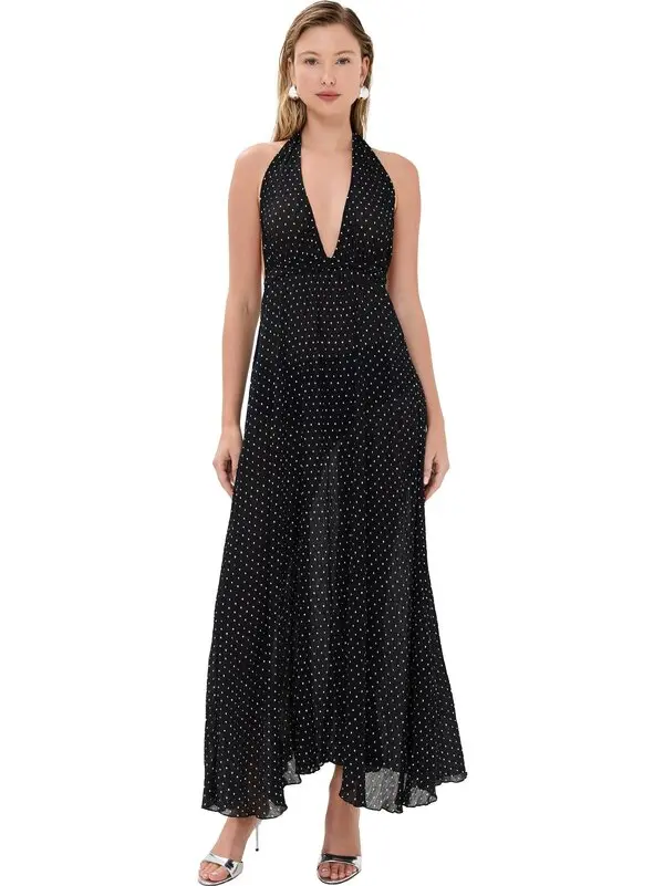 Lioness District Maxi Dress - Onyx Polka