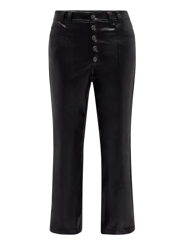 Cinq À Sept Wallace Faux Leather Bootcut Ankle Pants - Black
