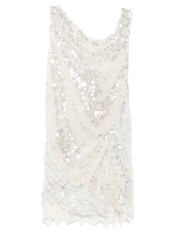 Christopher Esber Sequinned Mini Dress - White