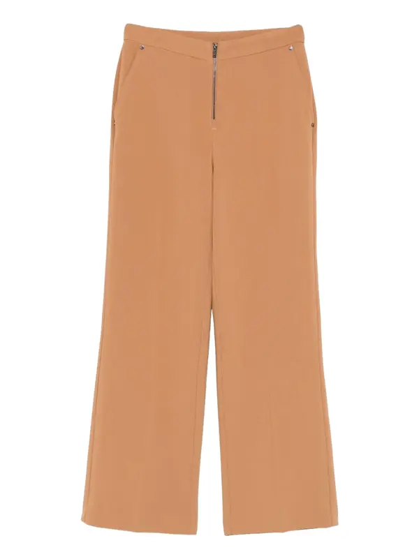 Dkny Wide-leg Trousers - Brown