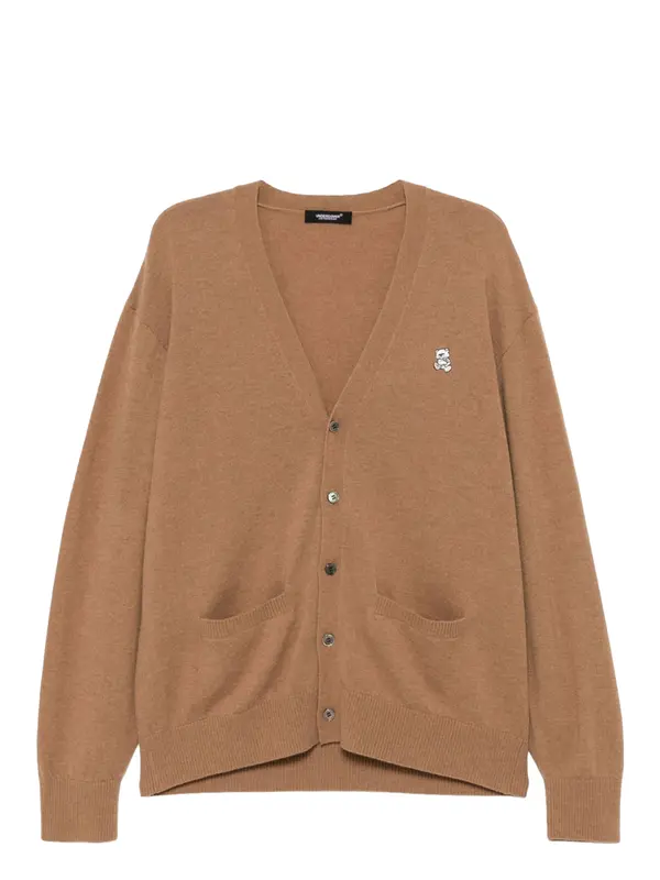UNDERCOVERISM Embroidered Logo Cardigan - Neutrals
