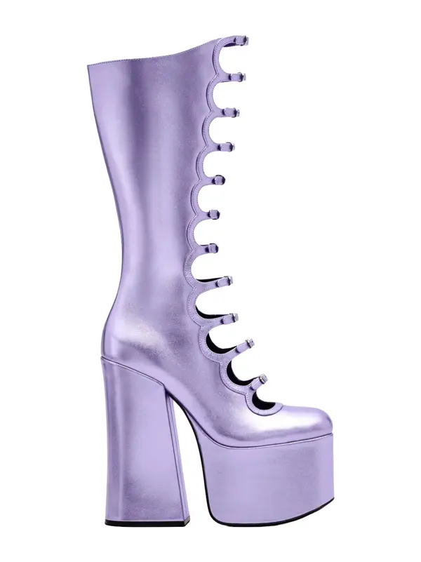 Marc Jacobs Metallic Kiki Boots - Purple