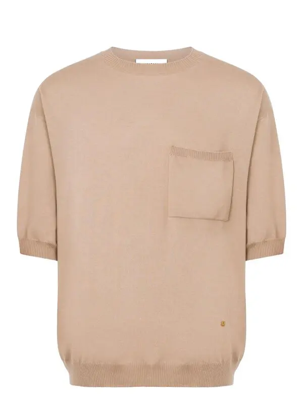 Moschino Fine-knit T-shirt - Neutrals