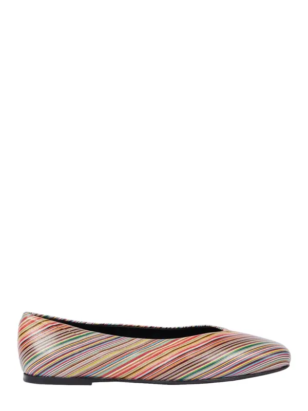 Paul Smith Striped Ballerina Flats - Red