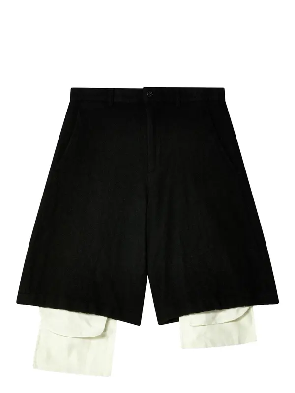 BLACK COMME DES GARÇONS Layered Design Shorts - Black