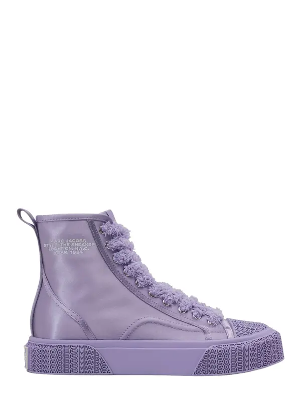 Marc Jacobs Satin High Top Sneakers - Purple