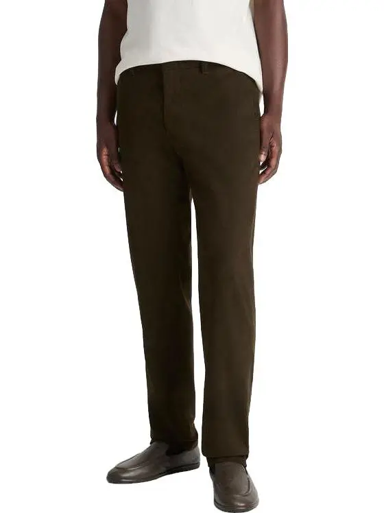 Vince Owen Stretch Cotton Chinos - Dark Leaf