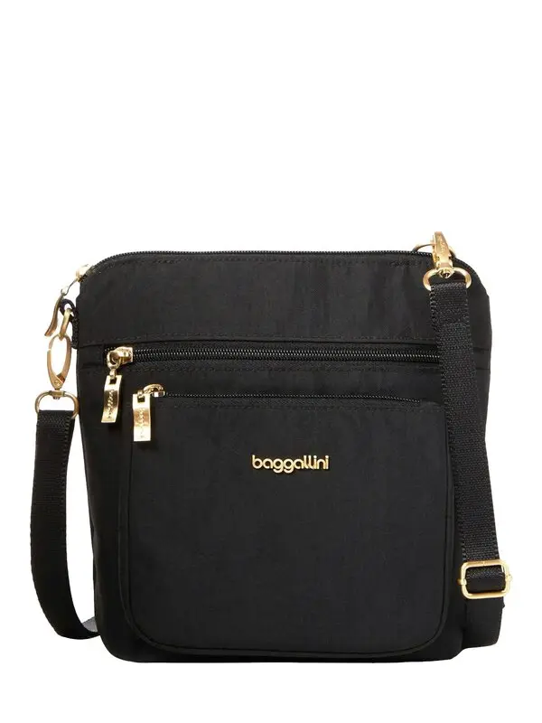 BAGGALLINI Modern Pocket Crossbody Bag - Black With Gold Hardware