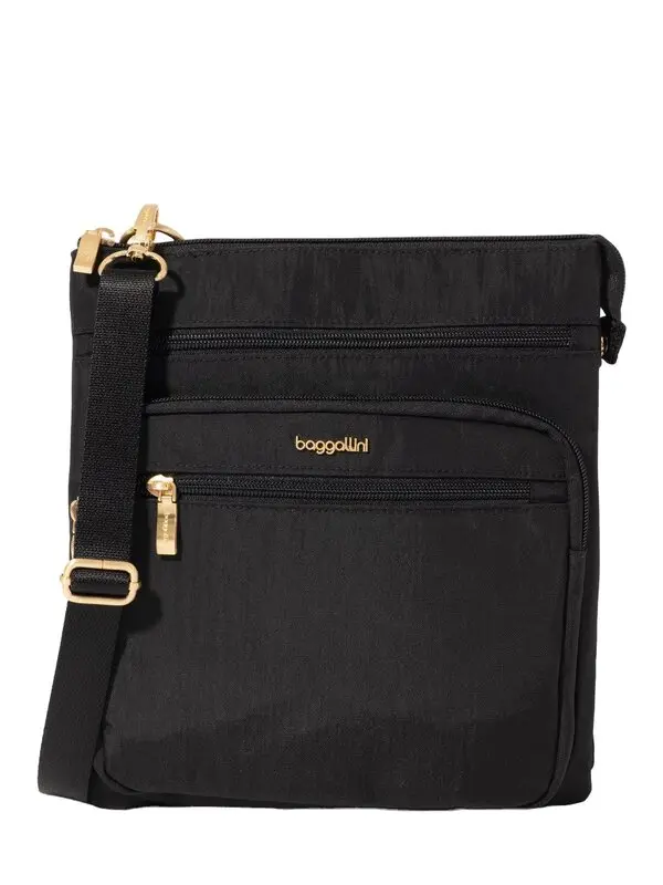 BAGGALLINI Out And About Crossbody Bag - Black With Gold Hardware