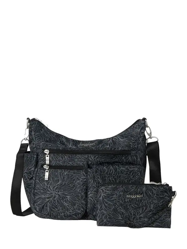 BAGGALLINI Everywhere Hobo Crossbody Bag With Wristlet - Midnight Blossom