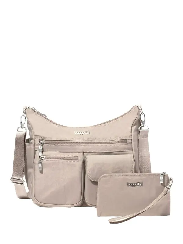 BAGGALLINI Hobo Crossbody Bag With Wristlet - Moonrock