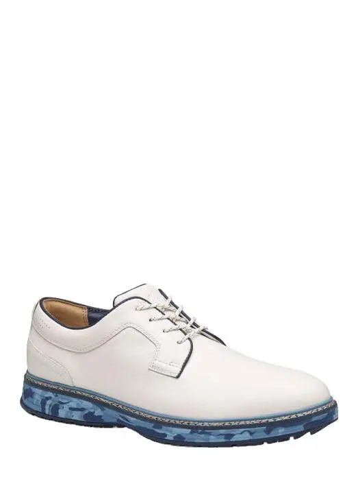 Johnston & Murphy Upton Gl1 Luxe Hybrid Golf Shoe - White Full Grain